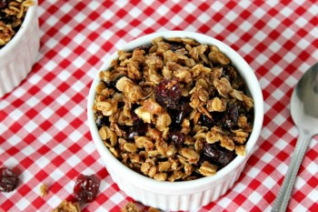 Cranberry Almond Granola Cereal Recipe helps make Breakfast easy