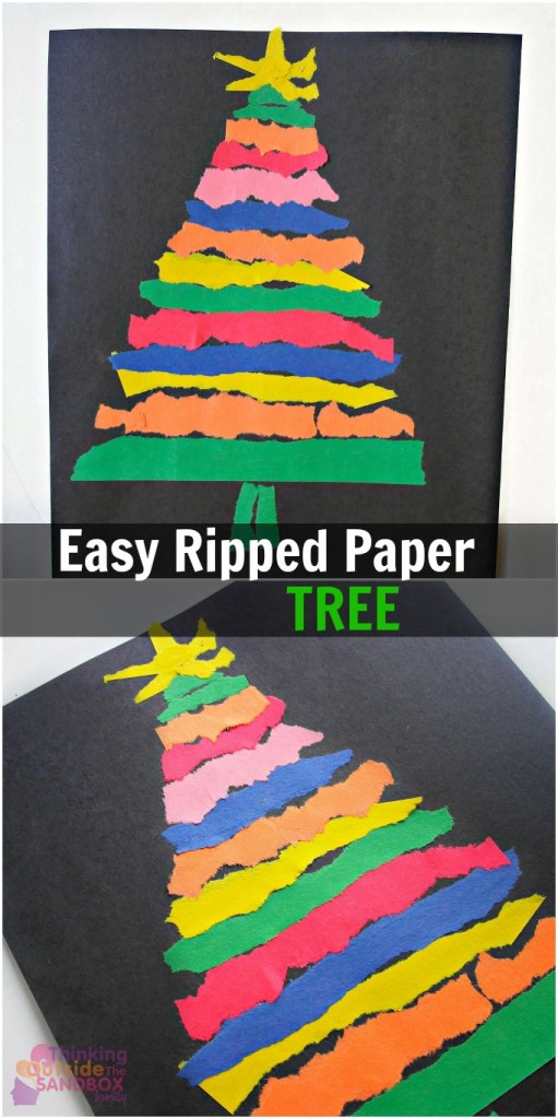 Easy Ripped Paper Tree Craft for the Whole Family