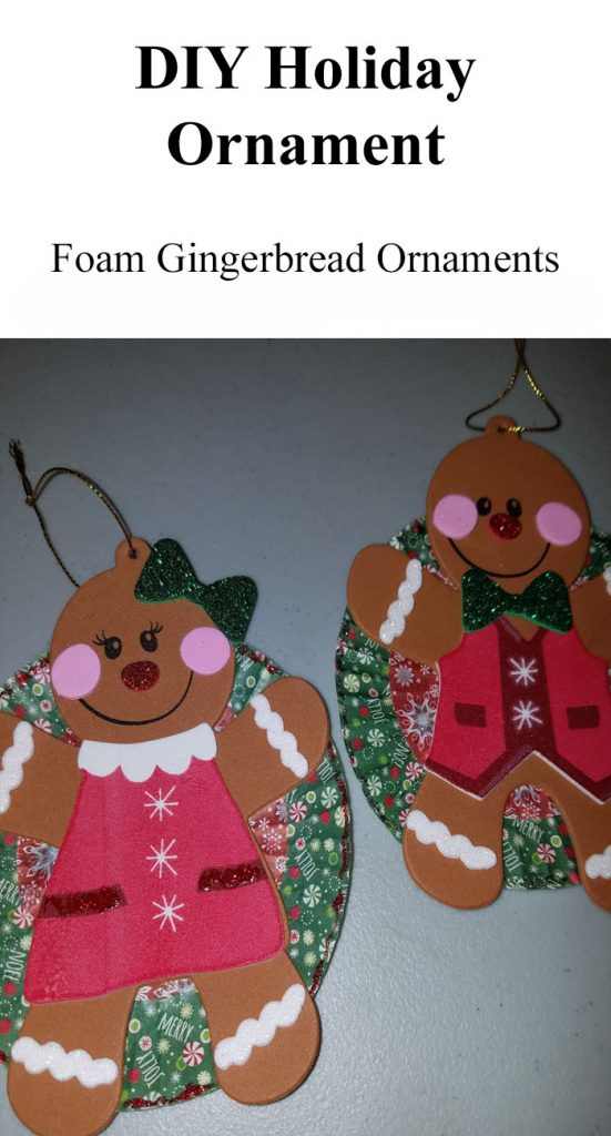 DIY Foam Gingerbread Christmas Ornaments