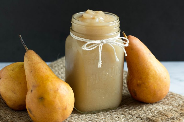 Simple Slow Cooker Pear Butter Recipe - On toast, or on a fresh bagel